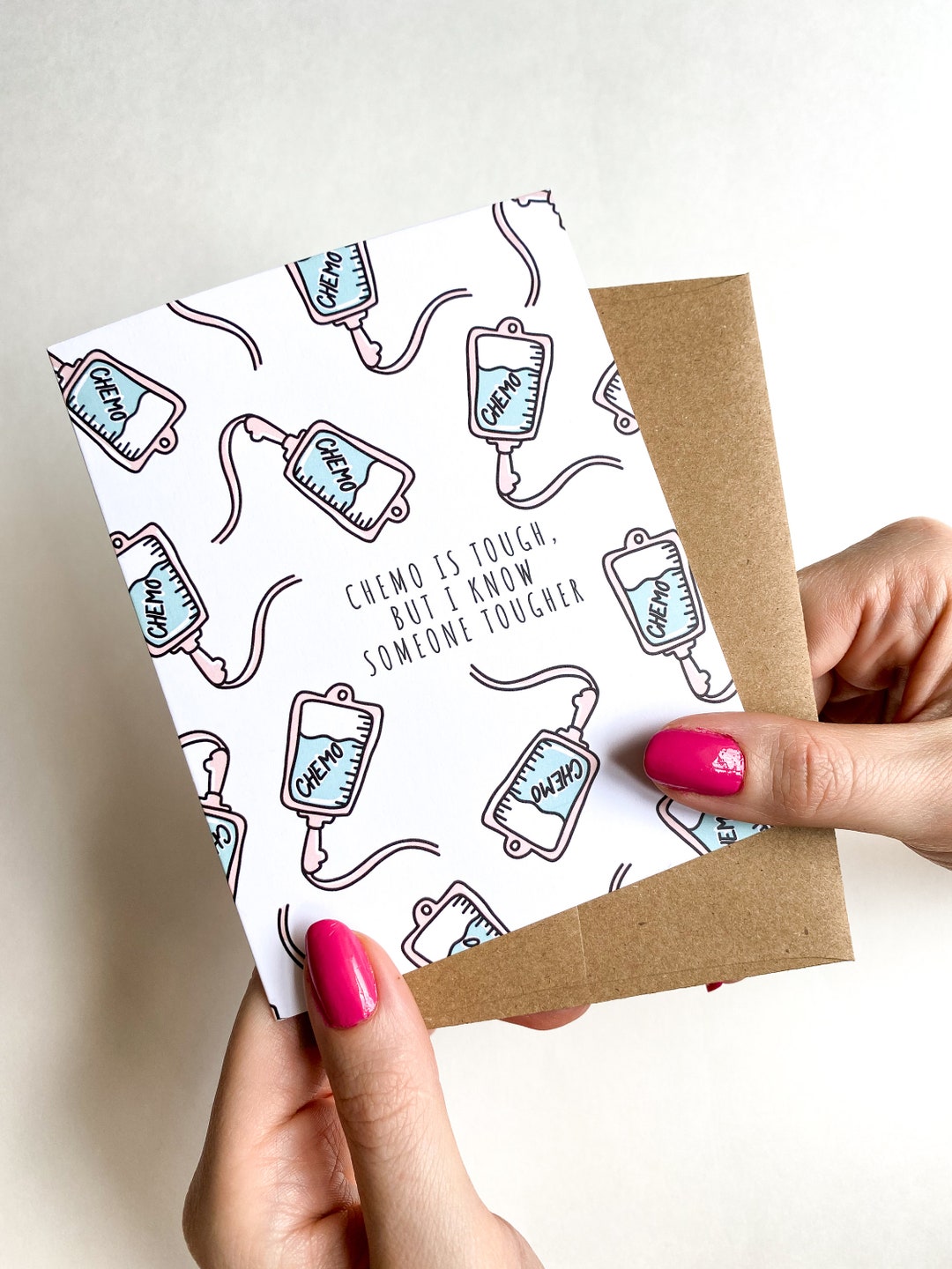 Chemo is Tough but I Know Someone Tougher Cancer Support Card - Etsy