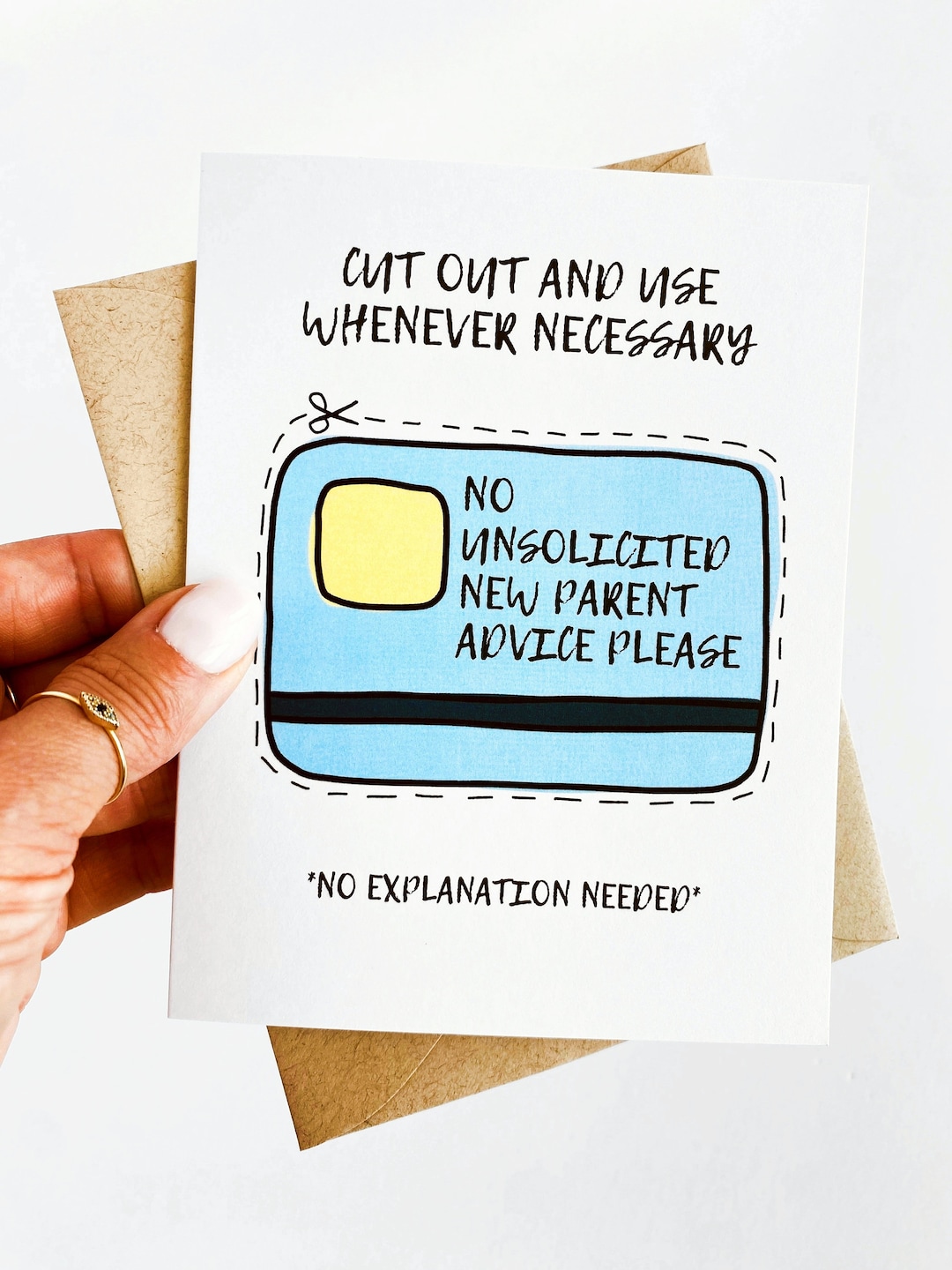 Funny New Parent Card New Mom Card New Dad Card Funny Card for Baby ...