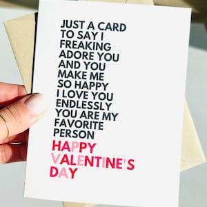 I Love You so Much Valentines Day Card Sweet Funny Card for Valentines ...