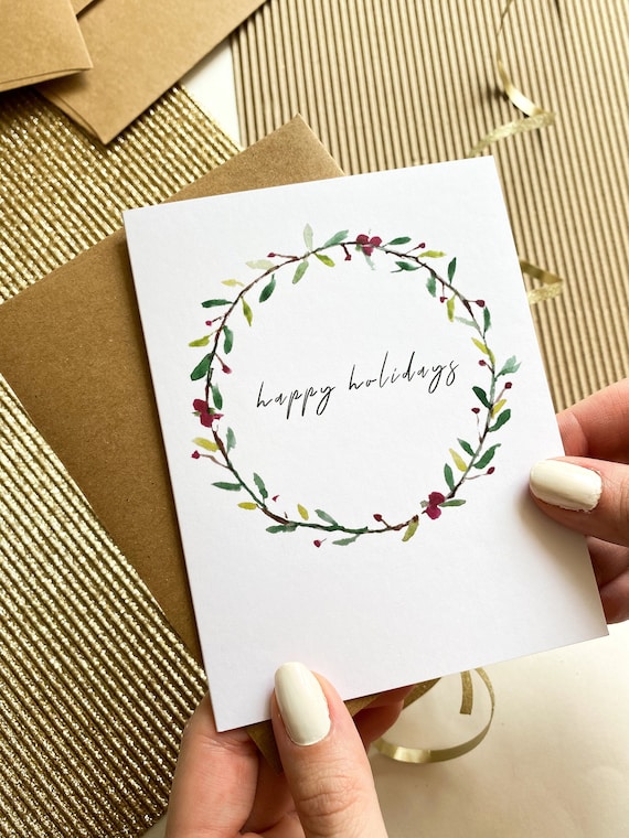 Simple Happy Holiday Cards