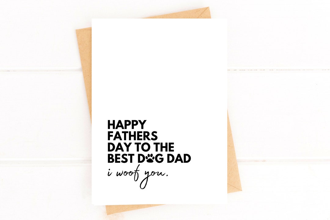 Dog Dad Father's Day Card Dog Dad Card - Etsy