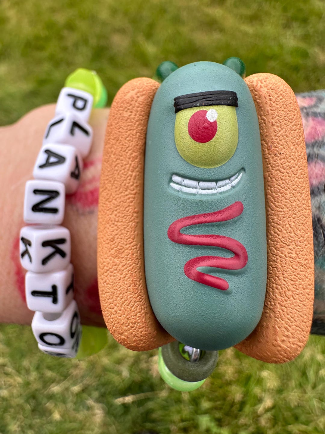 Kandi Bracelet Set: Krusty Krab, Fish & Plankton - Rave EDM Jewelry - Etsy