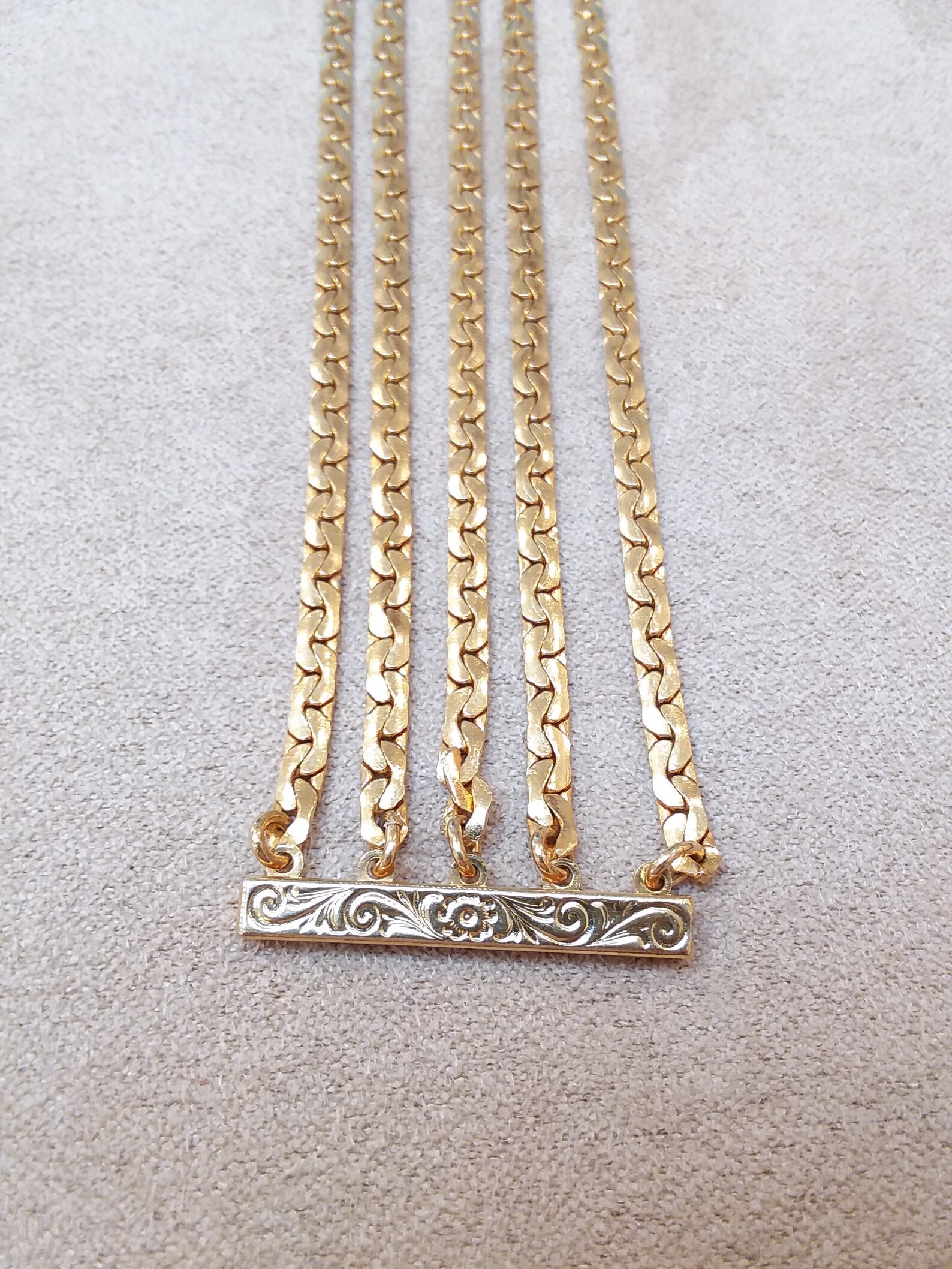 Vintage Gold Tone Smooth MULTIPLE CHAINS BRACELET Unique Gift - Etsy