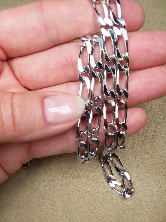 Vintage MONET minimalistic Silver Chain Necklace, Col… - Gem