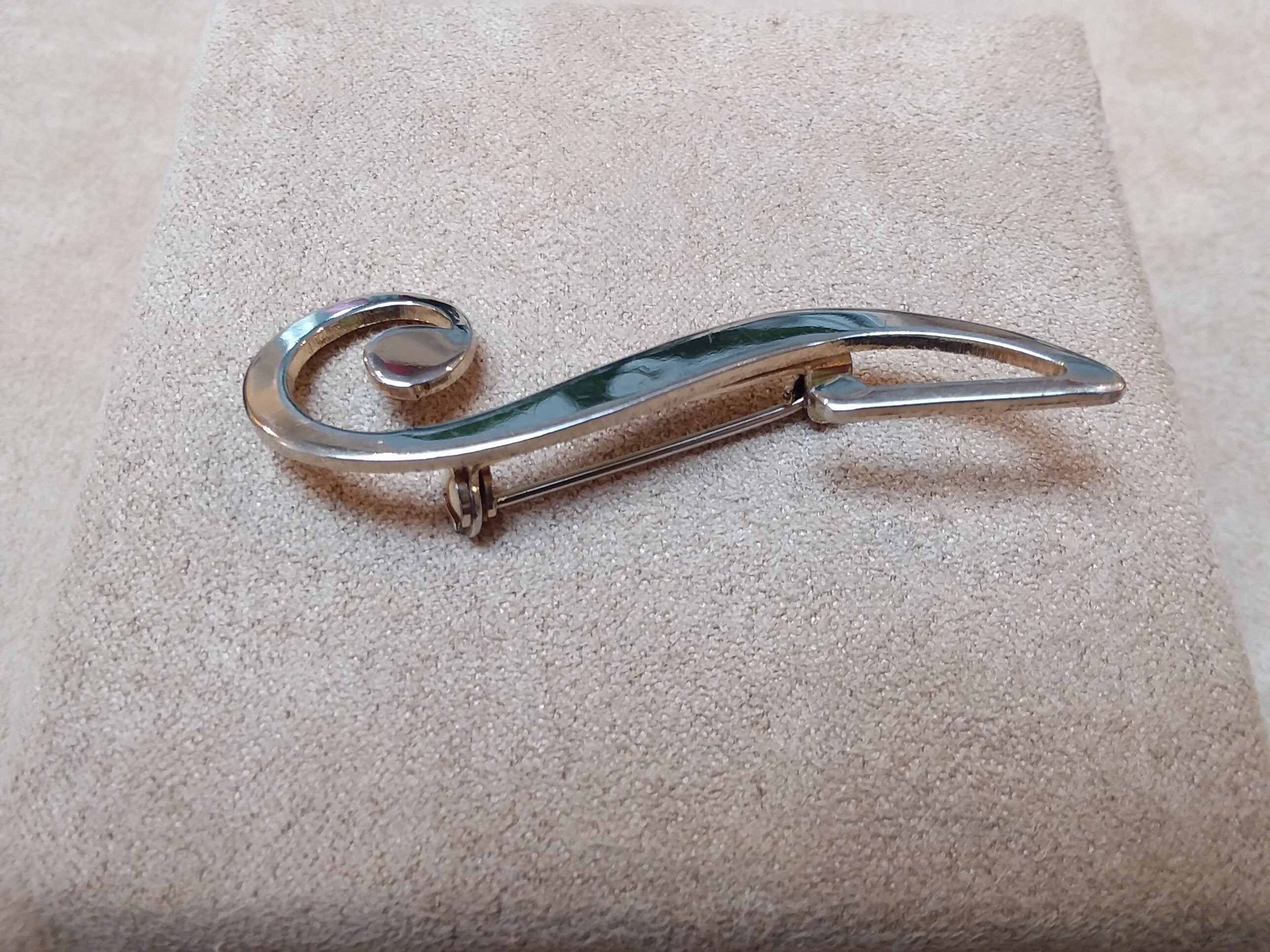 Vintage Silver Tone MUSIC NOTE Shaped Pin BROOCH, Unique Gift for Her ...