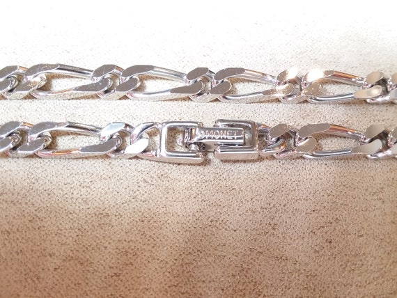 Vintage MONET minimalistic Silver Chain Necklace, Col… - Gem