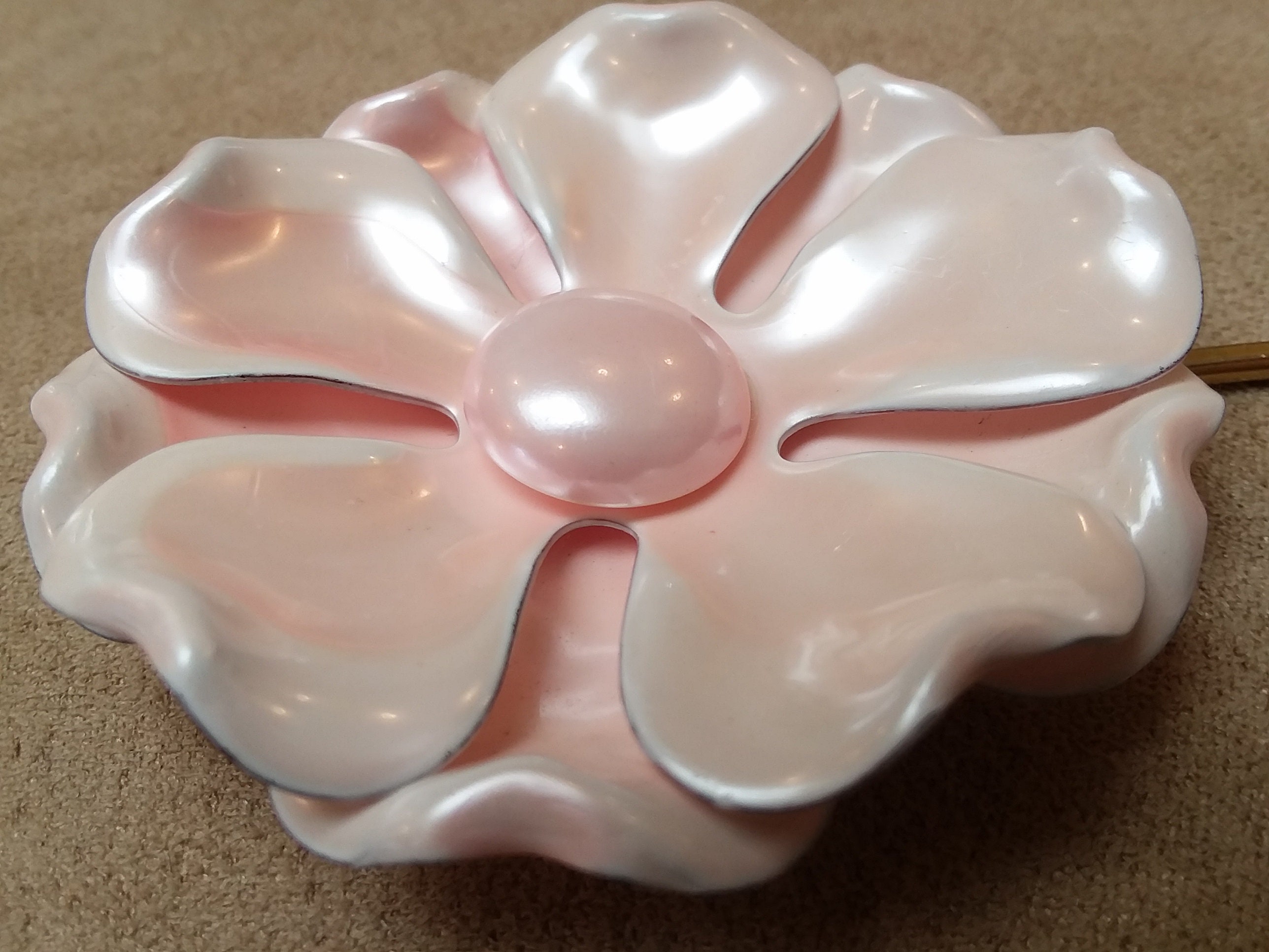 VINTAGE Large Pink FLORAL BROOCH, Unique Gift for Her, Collectible ...