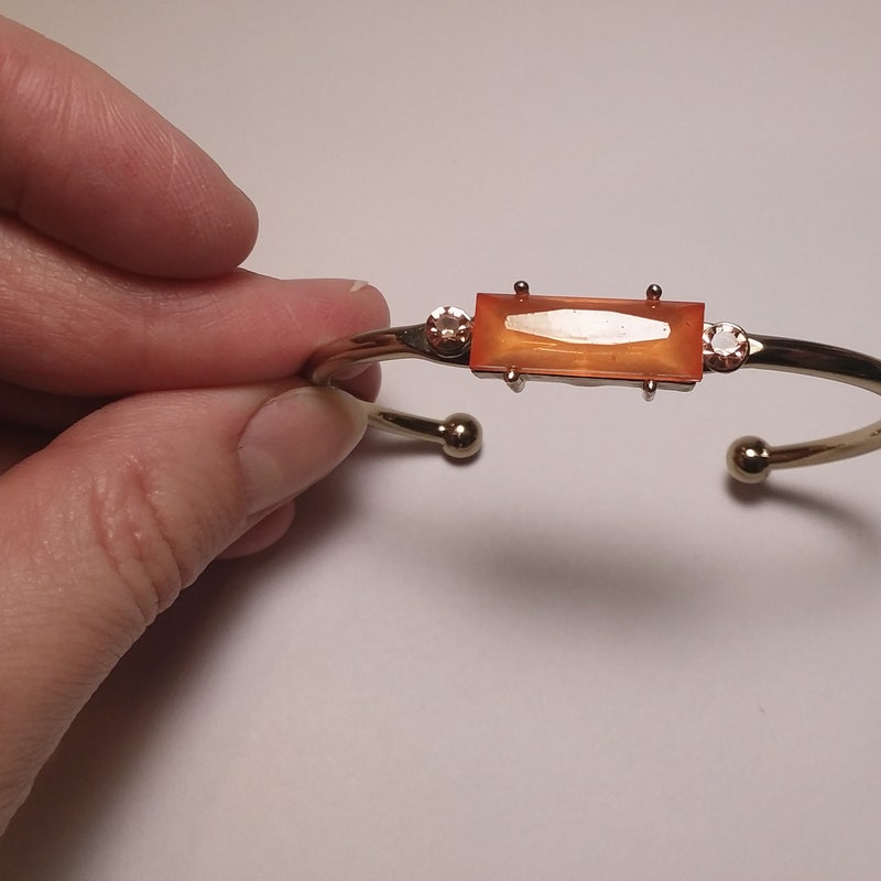 Orange Bangle Bracelet - Etsy