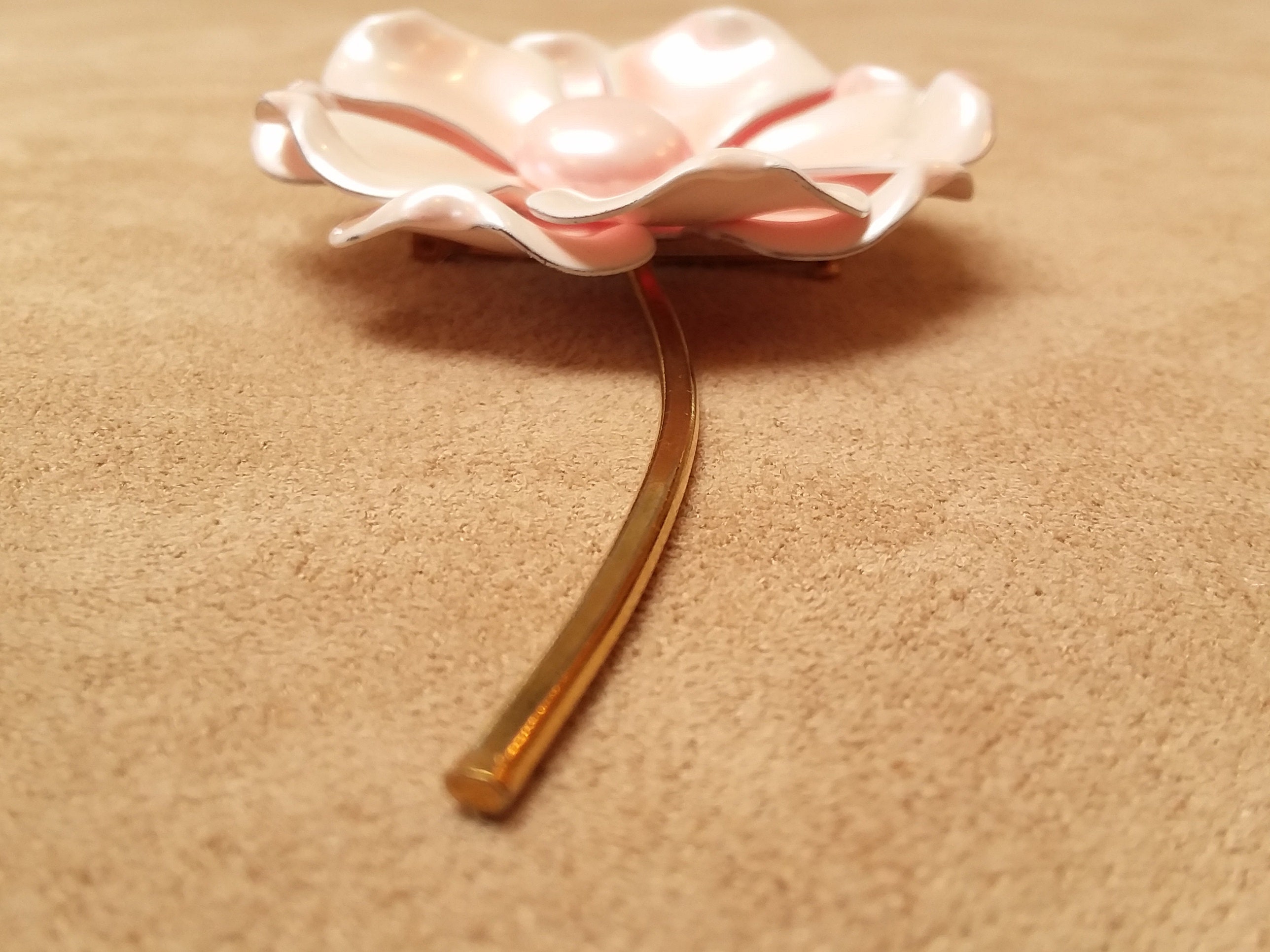 VINTAGE Large Pink FLORAL BROOCH, Unique Gift for Her, Collectible ...