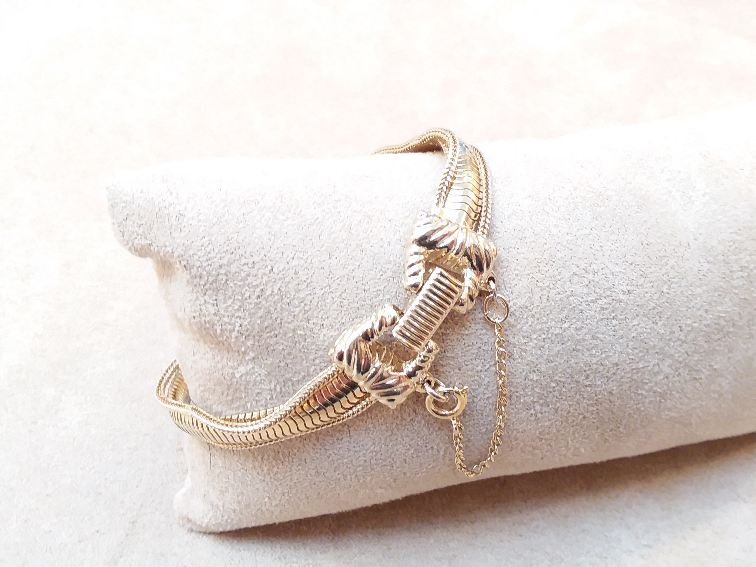 Vintage GOLDETTE NY Snake Style Chain BRACELET, Unique Gift for Her ...
