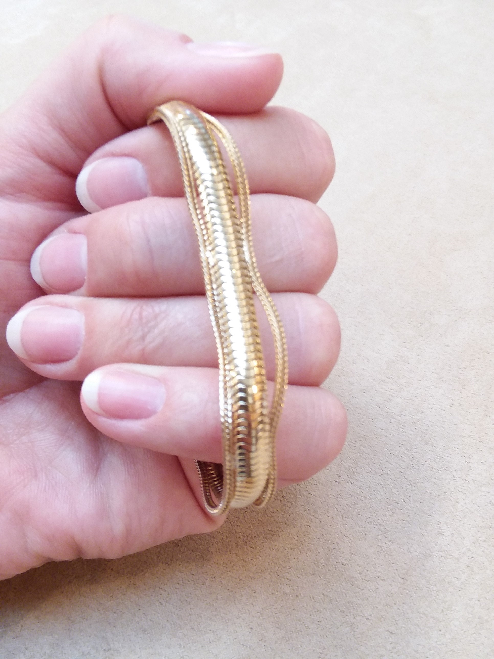 Vintage GOLDETTE NY Snake Style Chain BRACELET, Unique Gift for Her ...
