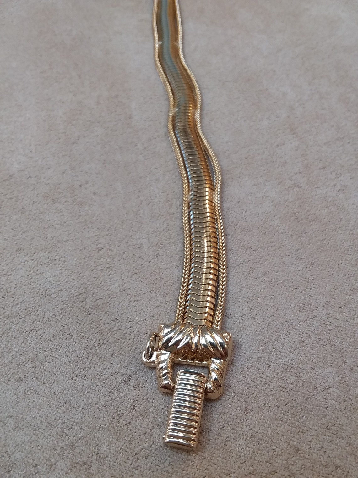 Vintage GOLDETTE NY Snake Style Chain BRACELET, Unique Gift for Her ...