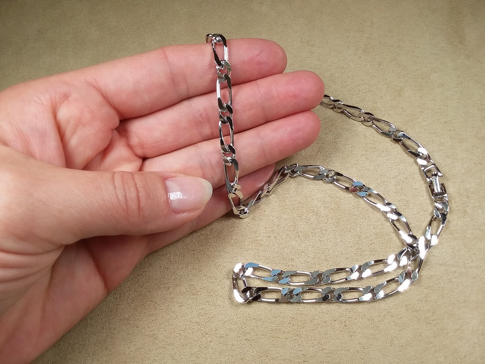 Vintage MONET Minimalistic Silver Chain Necklace, Collectible Custom ...