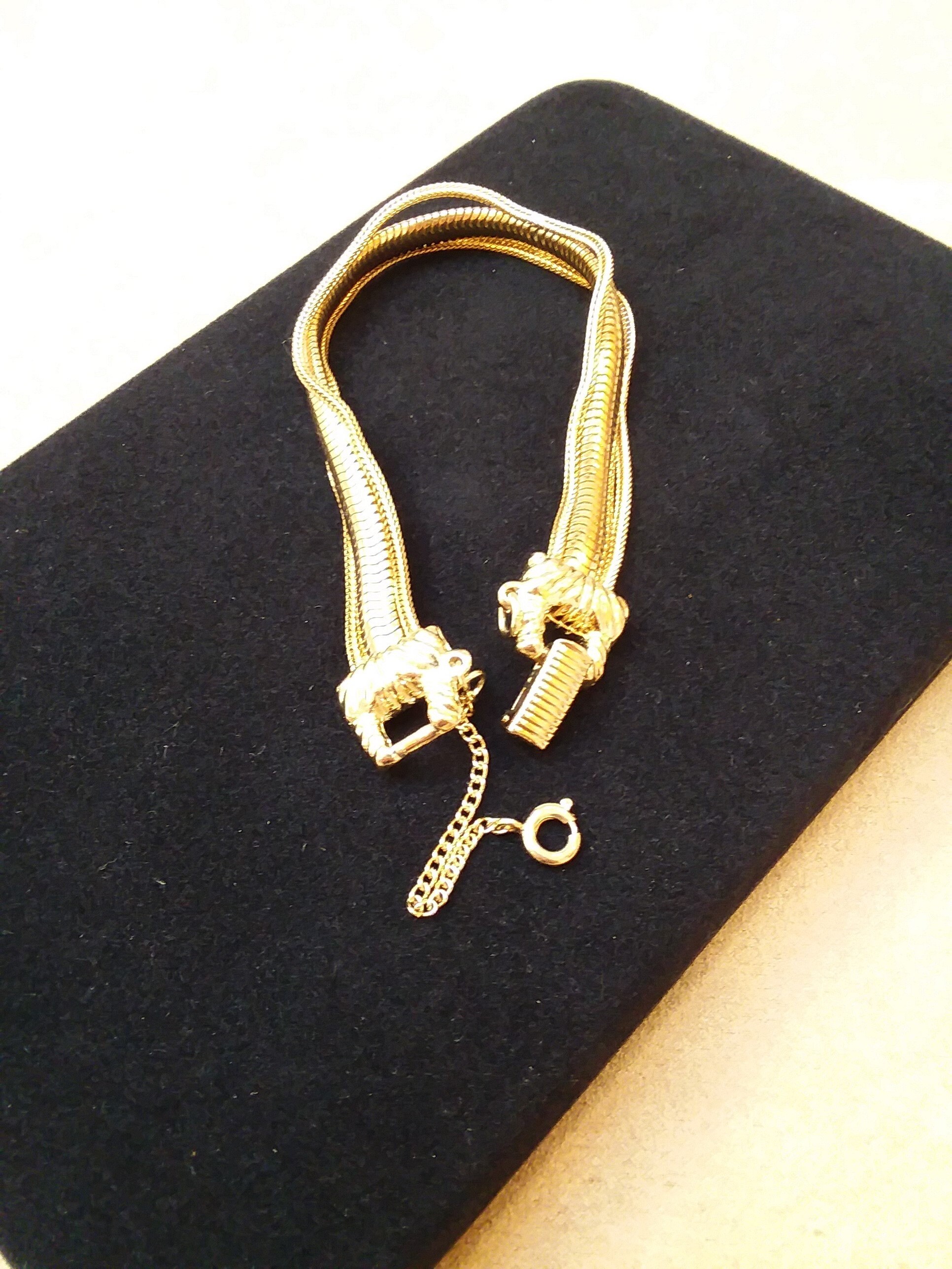 Vintage GOLDETTE NY Snake Style Chain BRACELET, Unique Gift for Her ...