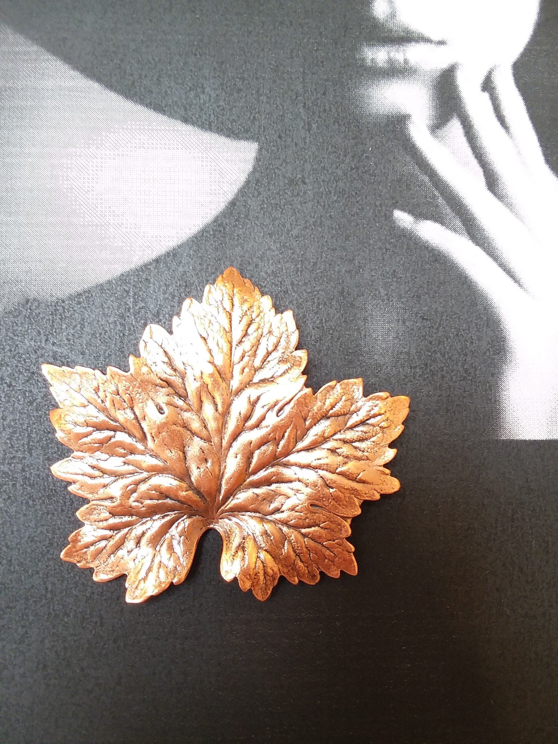 Vintage Bronze MAPLE LEAF BROOCH Unique Gift for Her - Etsy