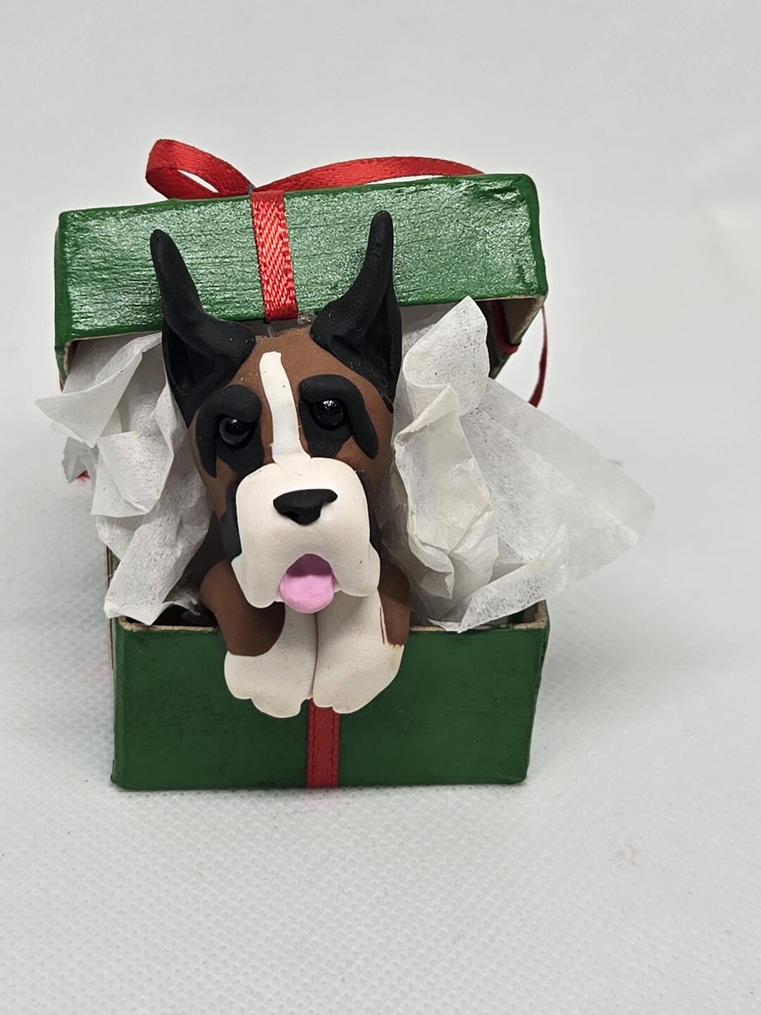 Boxer Dog Sculpture - Dog Pet Ornament - Handmade Dog Figurine ...