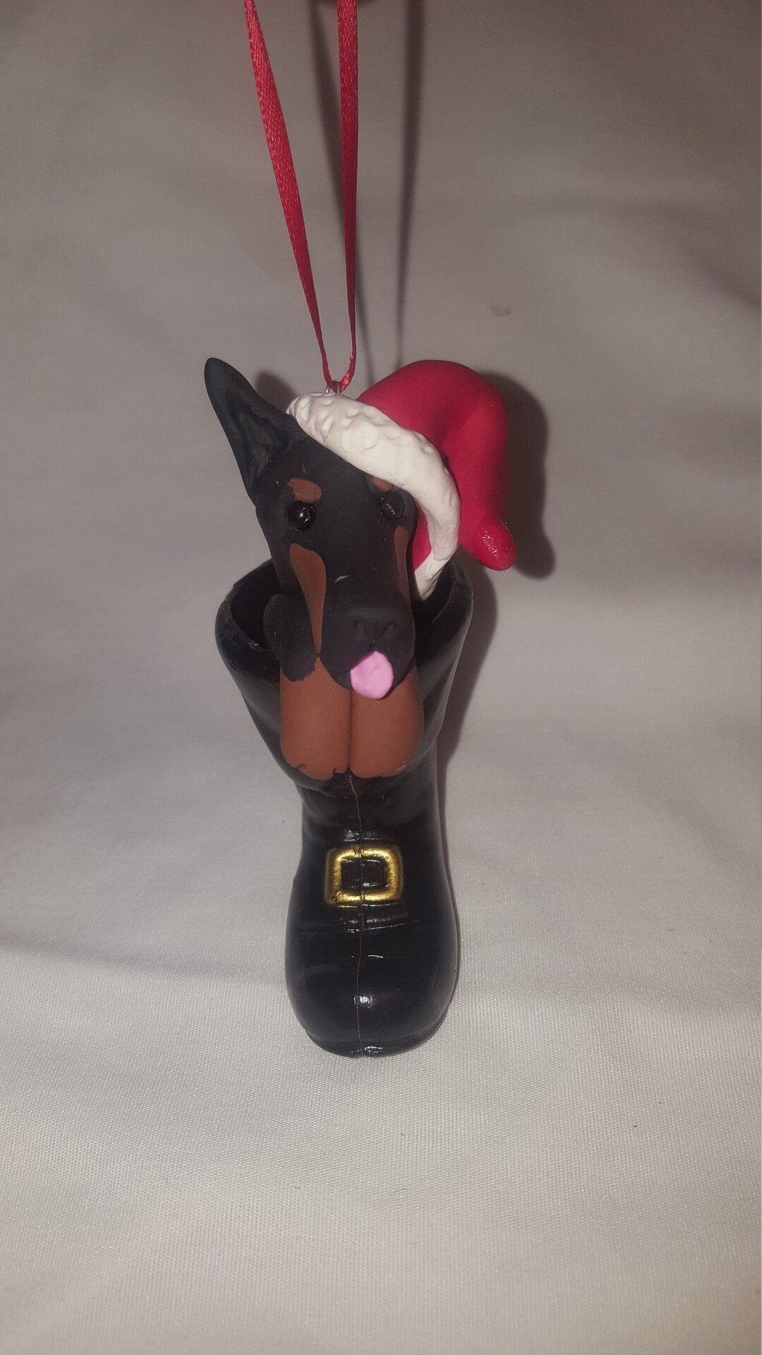 Handmade Clay Dog - Dog Pet Ornament - Polymer Clay Sculpture - Custom ...