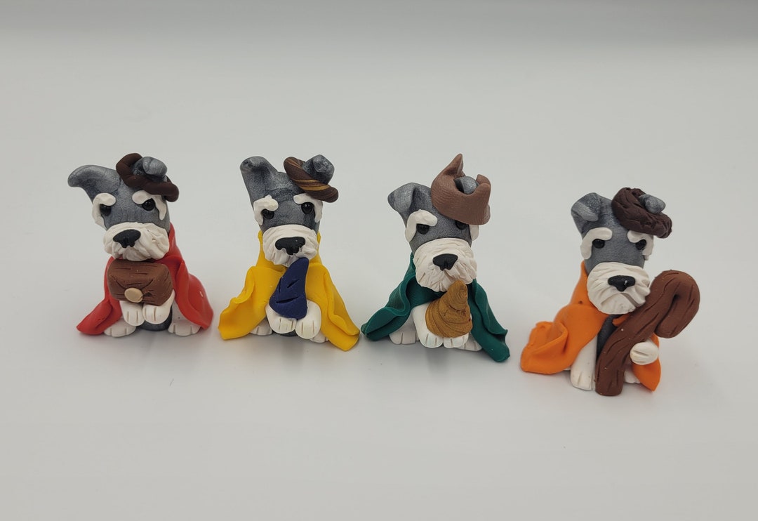 Polymer Clay Nativity - Handmade Dog Nativity - Dog Figurines ...