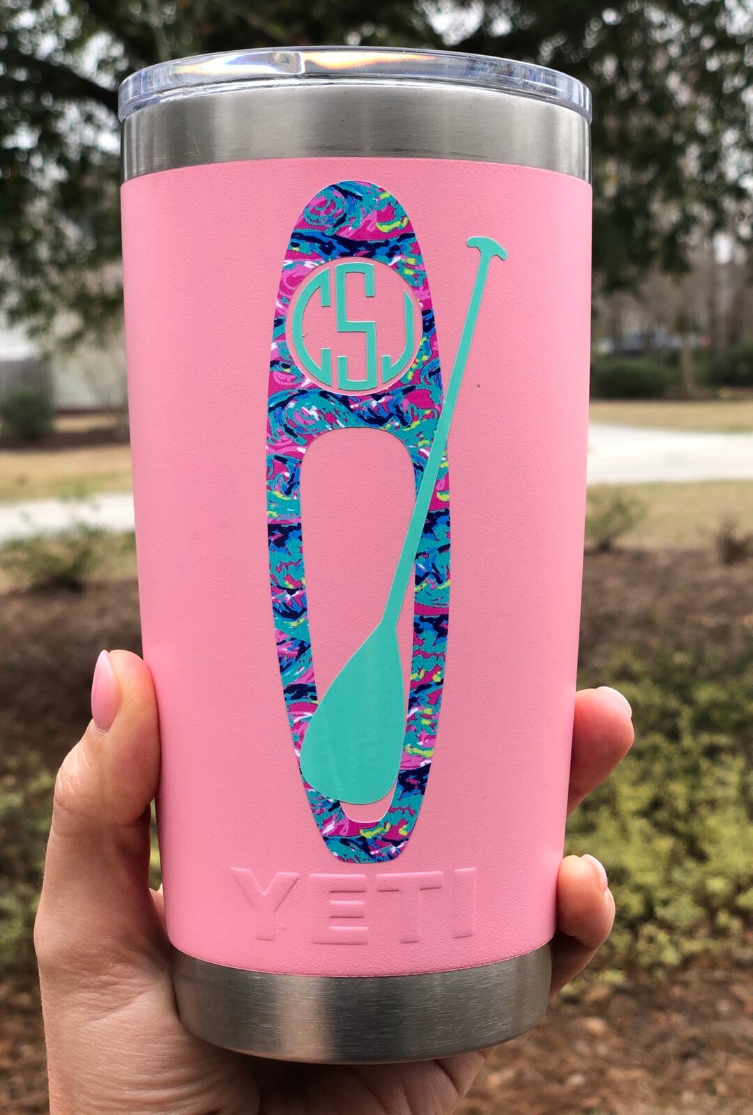 Paddle Board Monogram Decal, SUP Decal, Monogrammed Decal, Stand up ...