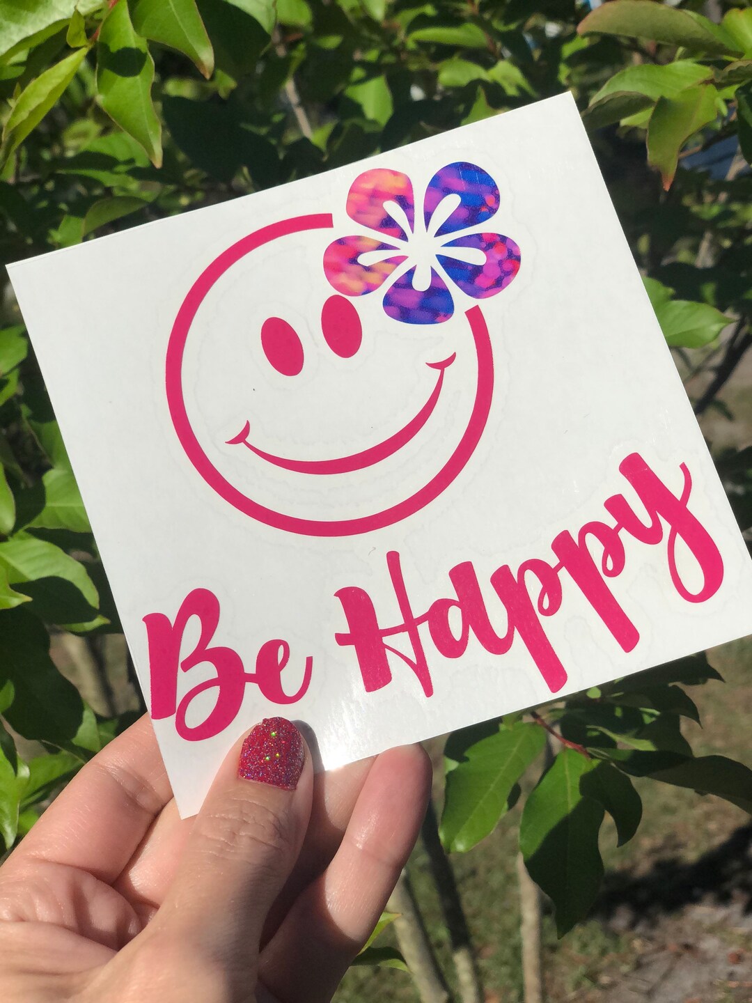 Be Happy Decal, Smiley Face Sticker, Don’t Worry Be Happy - Etsy