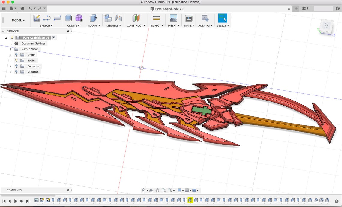 Pyra Aegis Blade Xenoblade Chronicles 2 Cosplay Blueprint Kit - Etsy