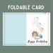 Printable Children's Birthday Card, Digital Balloon Card, Happy ...