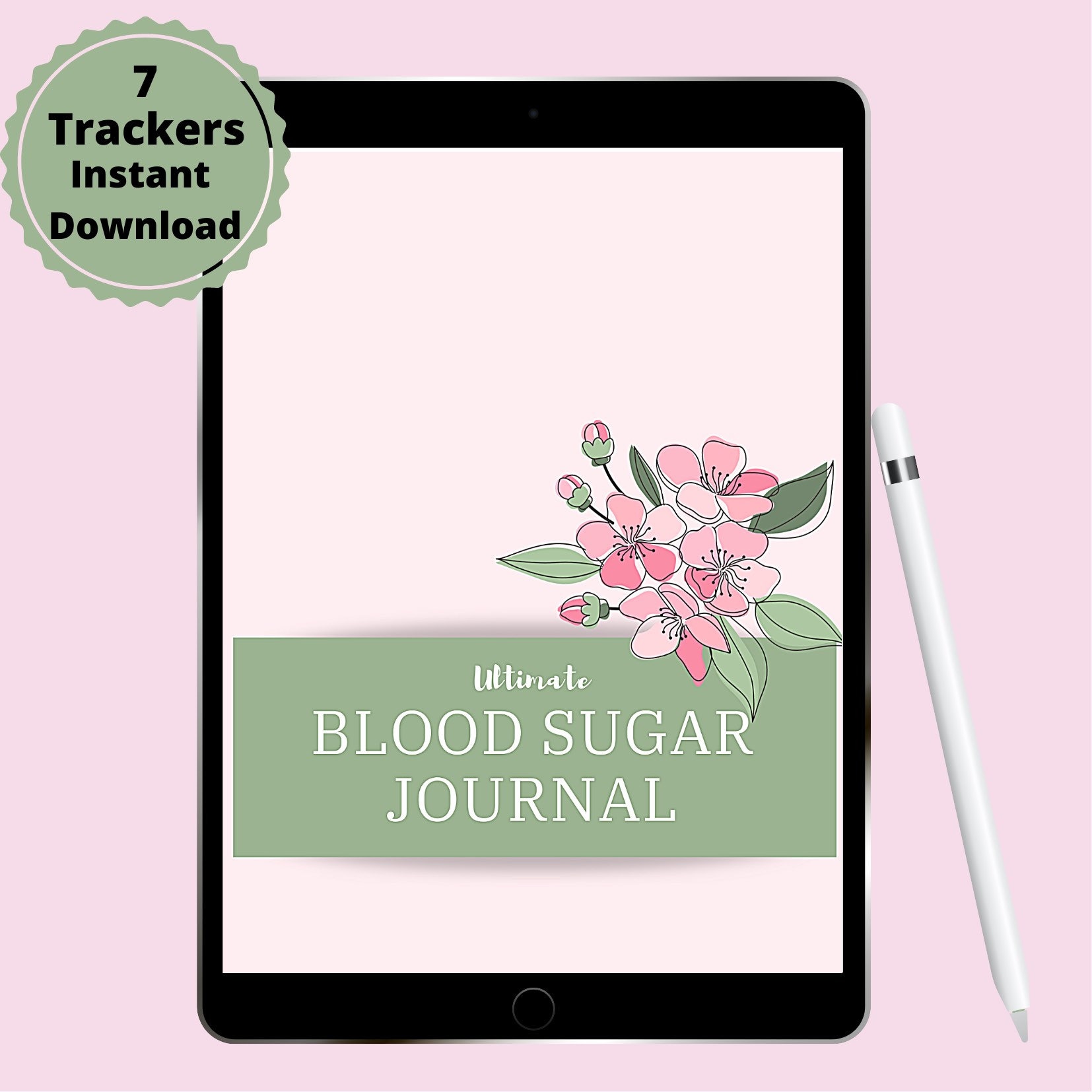 Printable Diabetes Log Digital Blood Glucose Tracker Daily - Etsy