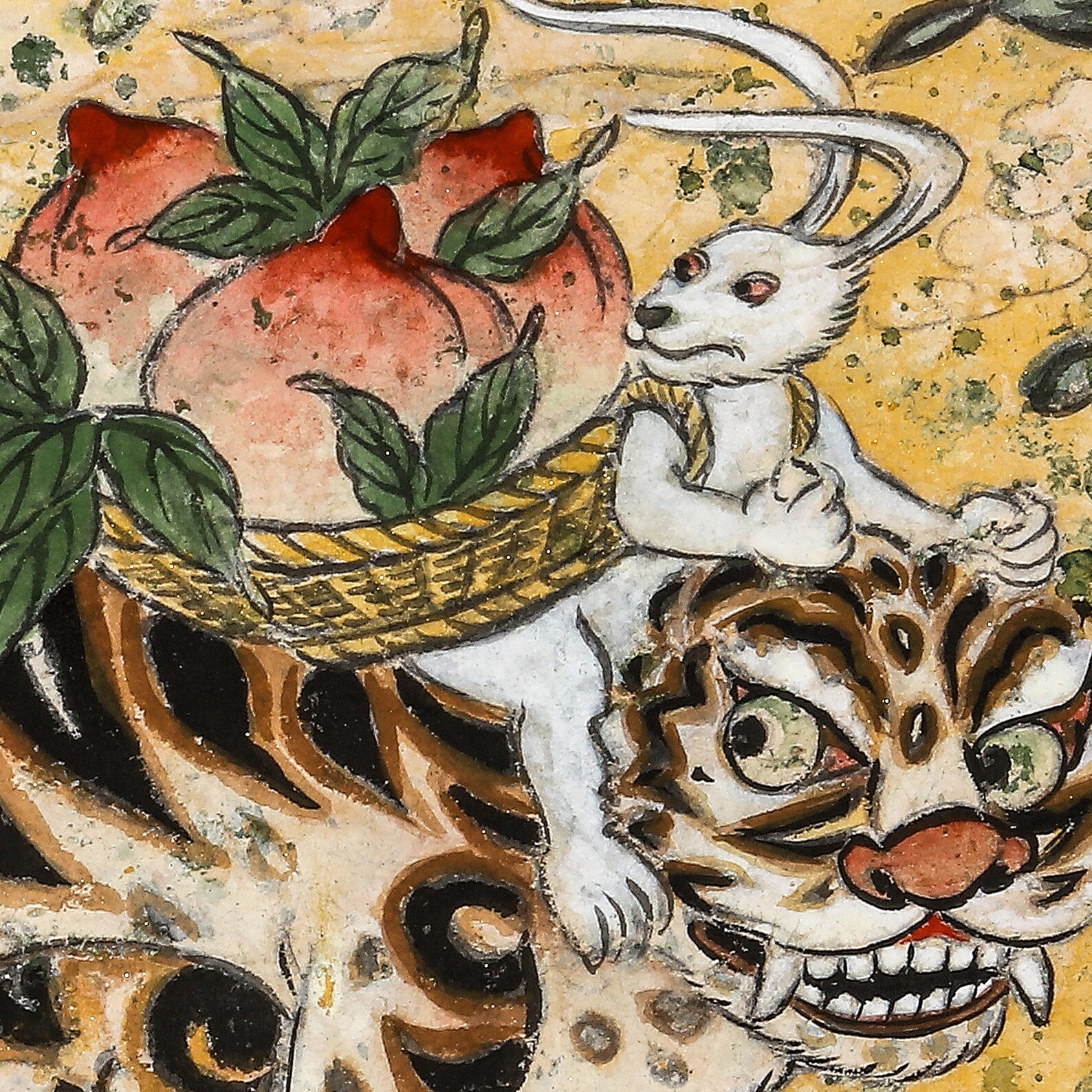 Creative Korean Folk Art minwha a Playful Tiger and - Etsy