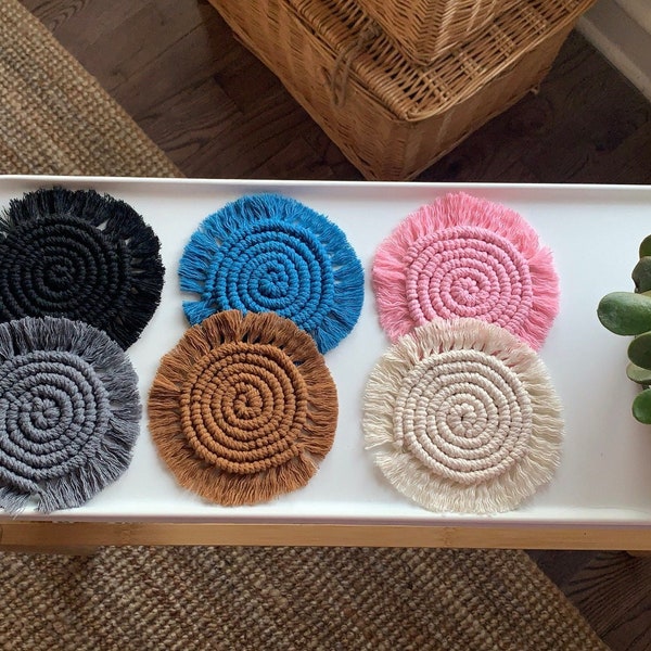 Macrame Coaster - Etsy