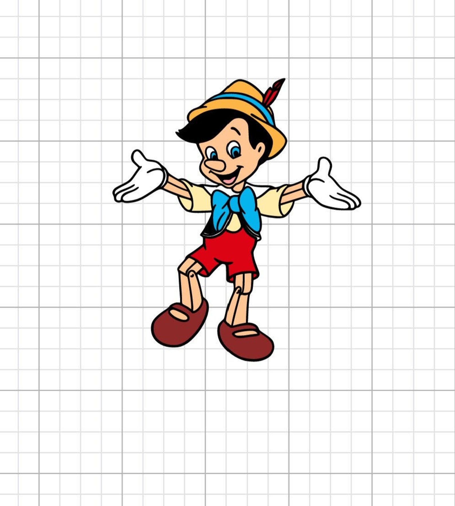 Pinocchio SVG File Grouped and Layered | Etsy