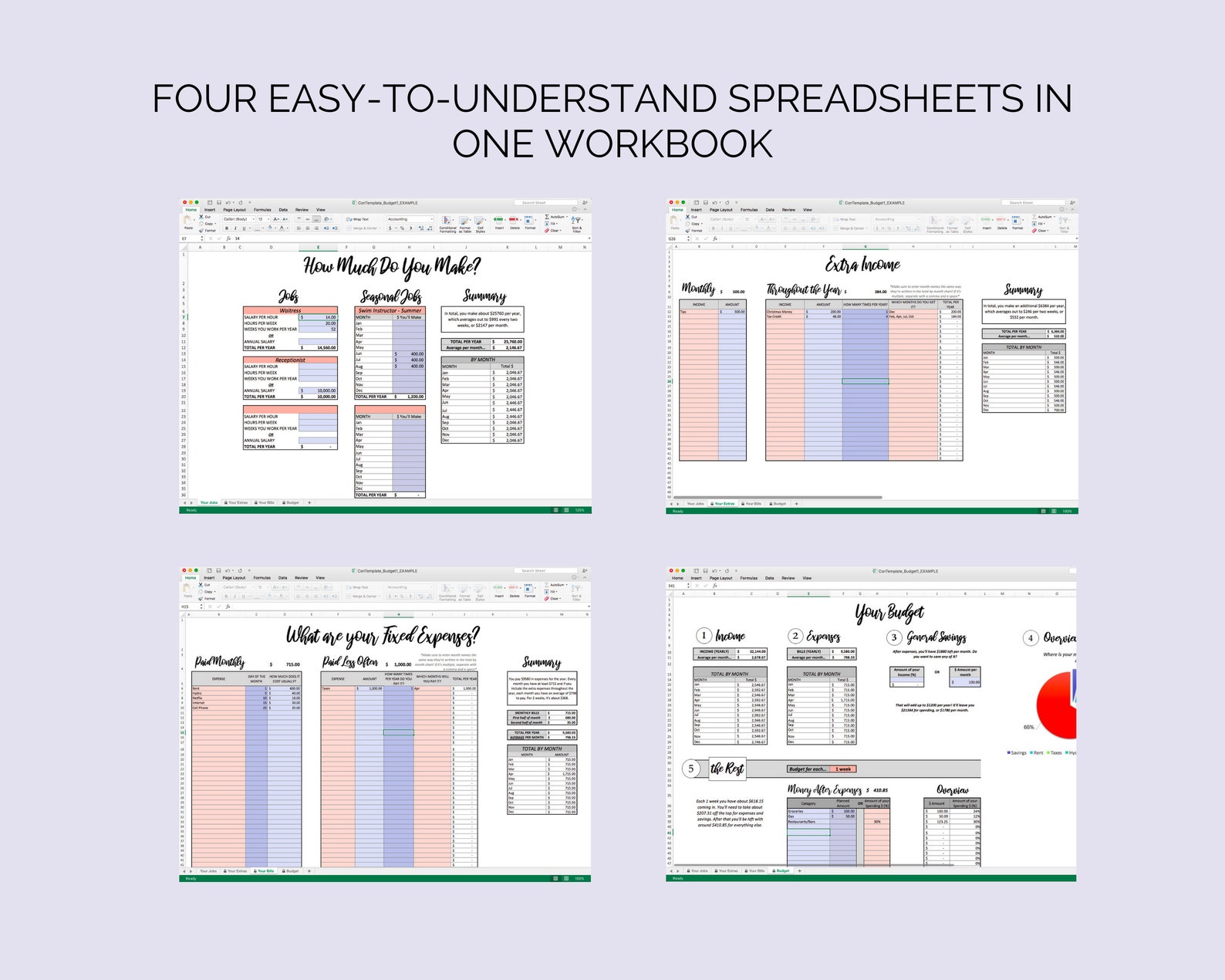 Etsy Budget Planner Excel