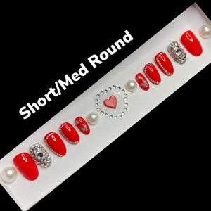 Original Allyson Creation/swarovski Crystals/dramatic Classic Red Press ...