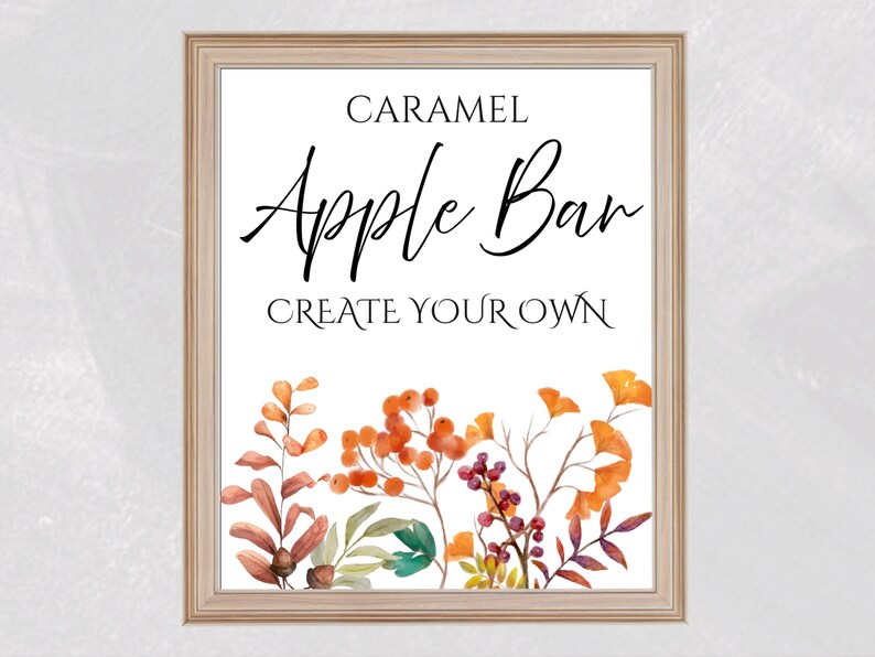 Fall Party Sign Editable Autumn Party Signs Wildflower Wedding Signs ...