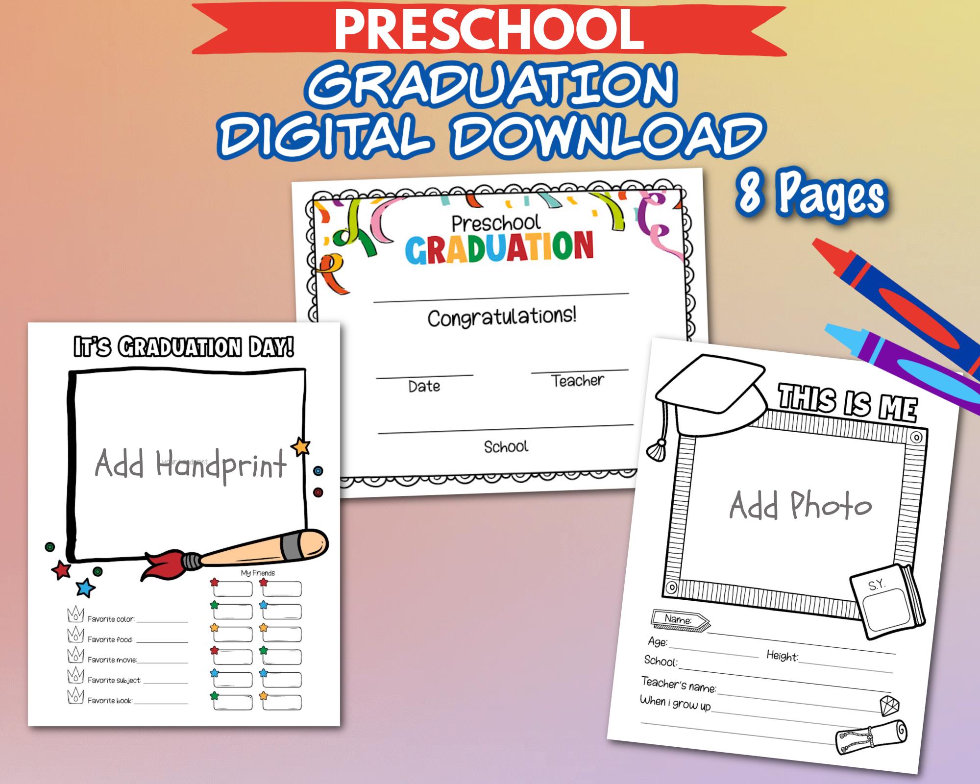 Preschool Graduation Activity Pages for Preschool Graduation Diploma ...