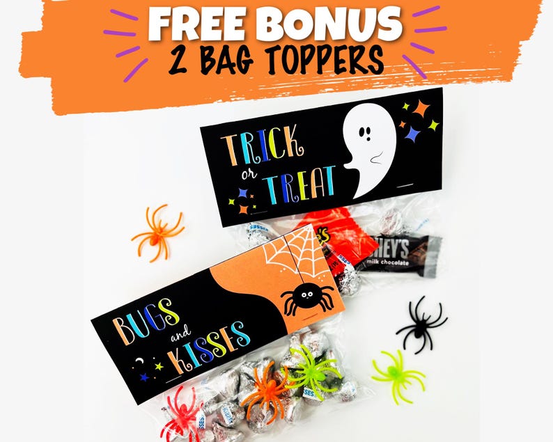 Halloween Treat Bag Toppers Digital Download Bag Topper Template ...