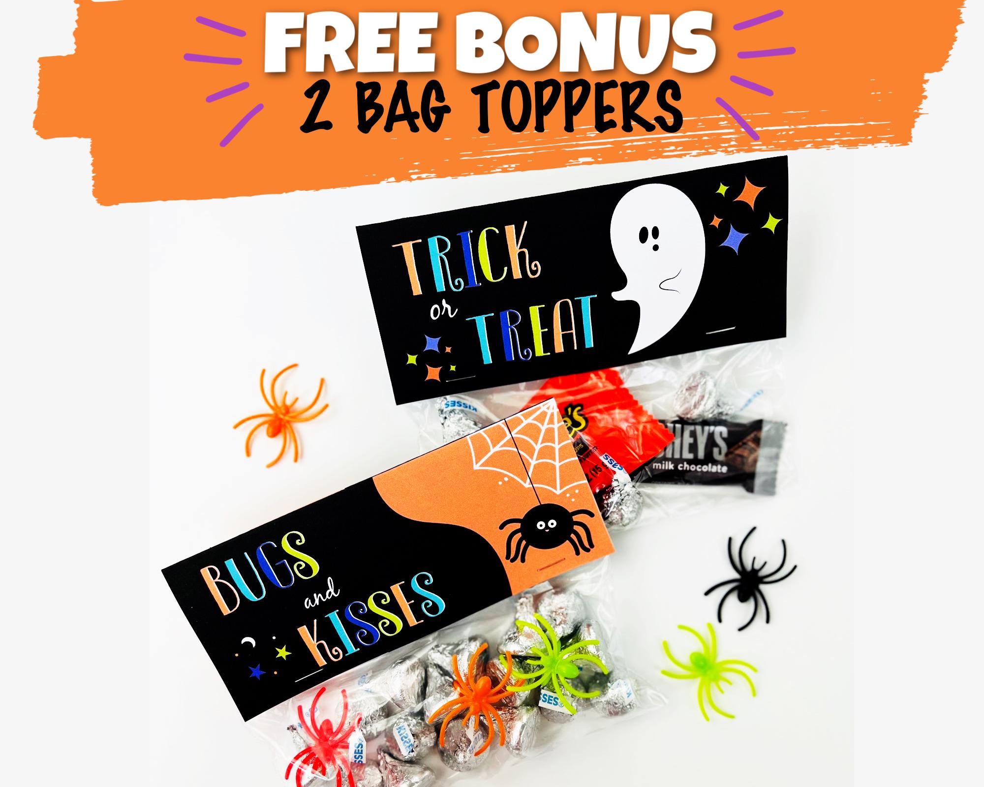 Halloween Treat Bag Toppers Digital Download Bag Topper Template ...