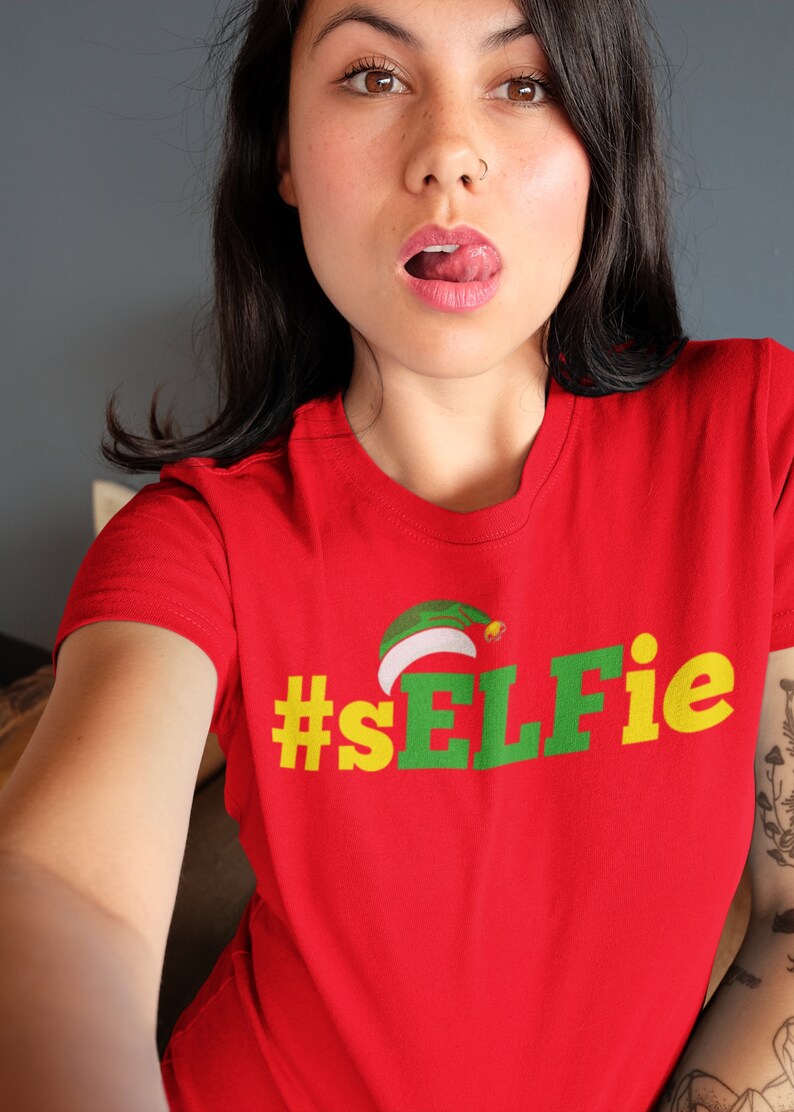 Elfie Shirt, Selfie Elfie Shirt, Christmas Shirt, Funny Elf Shirt ...