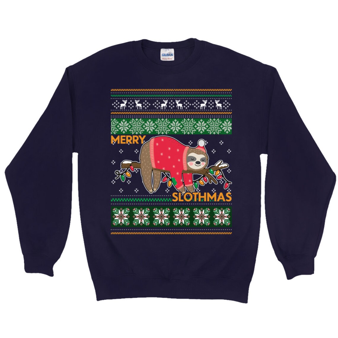 Sloth Ugly Christmas Sweater Sloth Sweatshirt Sloth | Etsy