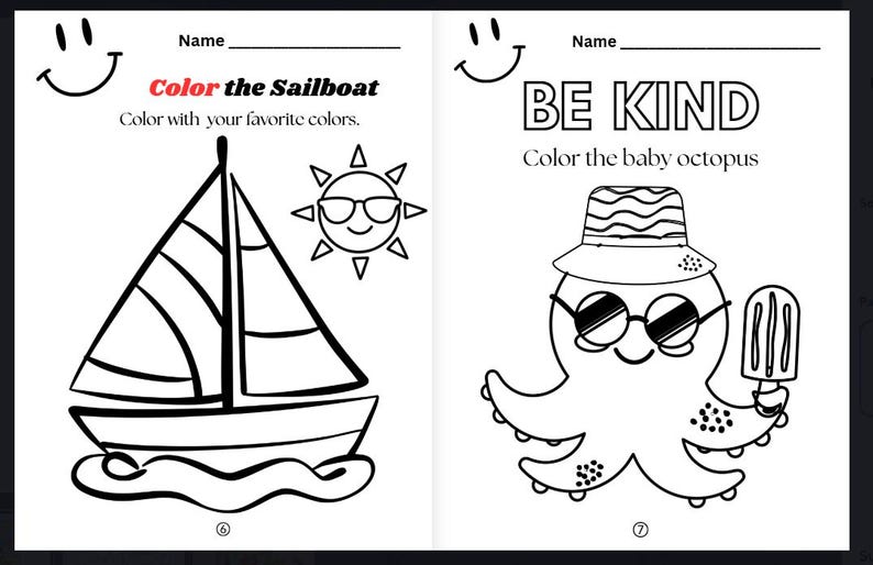 Coloring for Kids | Summer Pre School Activity | Printable Color ...