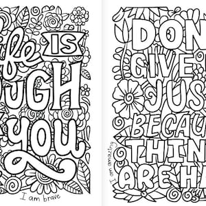 Coloring Pages With Affirmations PDF, 24 Self-love Empowering ...