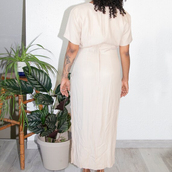 Curated minimal long button up slit dress [with tag] - Gem