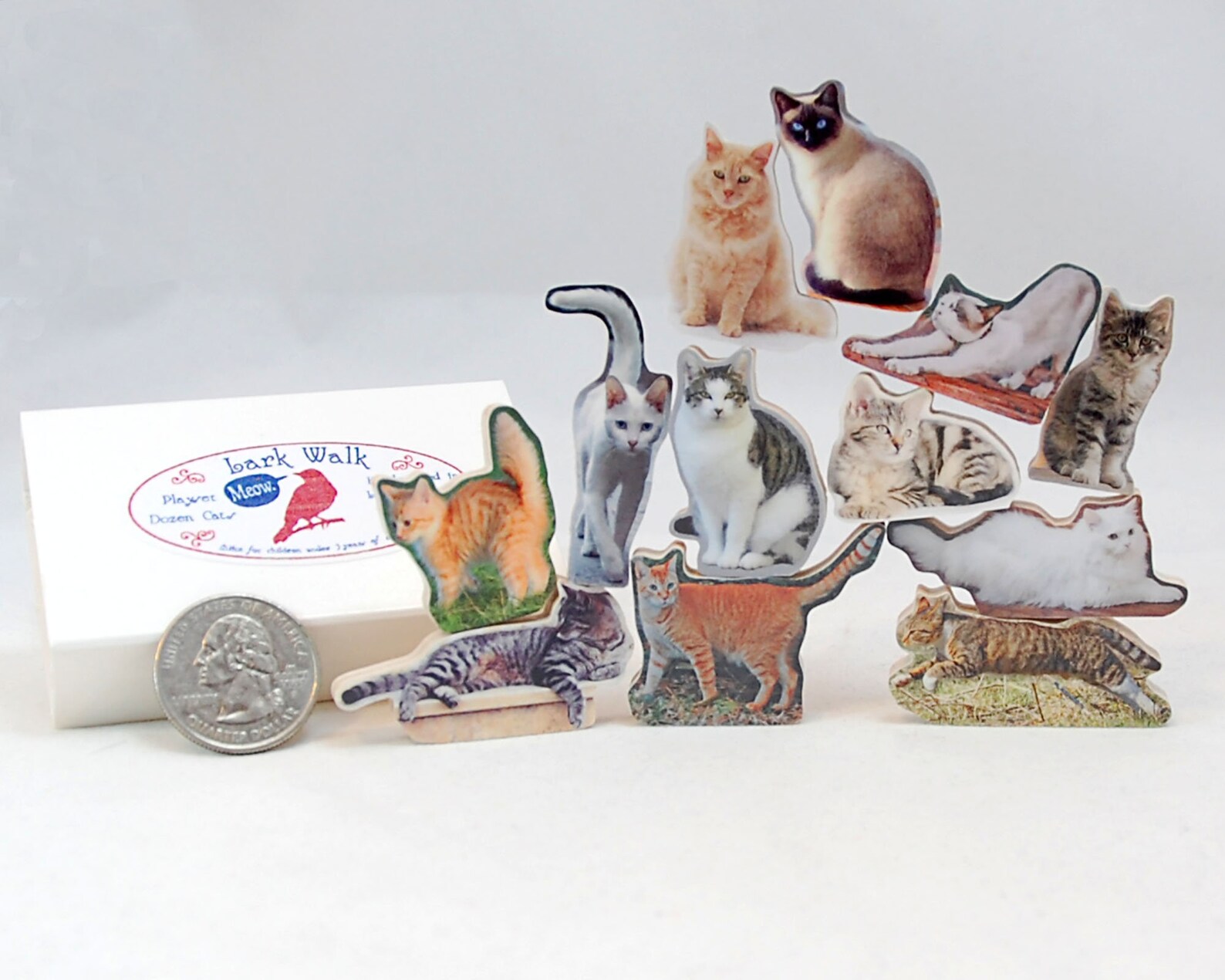 Stacking Cats Playset. One Dozen Wooden Cat Toys. Cat Game. 12 - Etsy