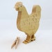 Wooden Hen Puzzle That Stands Up. Chicken Shelf Sitter Art • animal ...