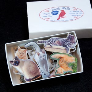 Stacking Cats Playset. One Dozen Wooden Cat Toys. Cat Game. 12 Hand Cut ...