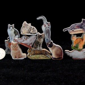Stacking Cats Playset. One Dozen Wooden Cat Toys. Cat Game. 12 Hand Cut ...