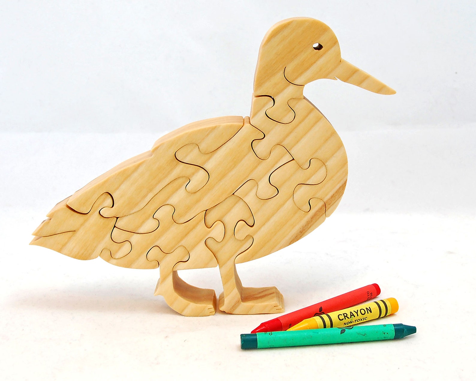 Wooden Duck Puzzle That Stands up Duck Art Shelf Sitter - Etsy