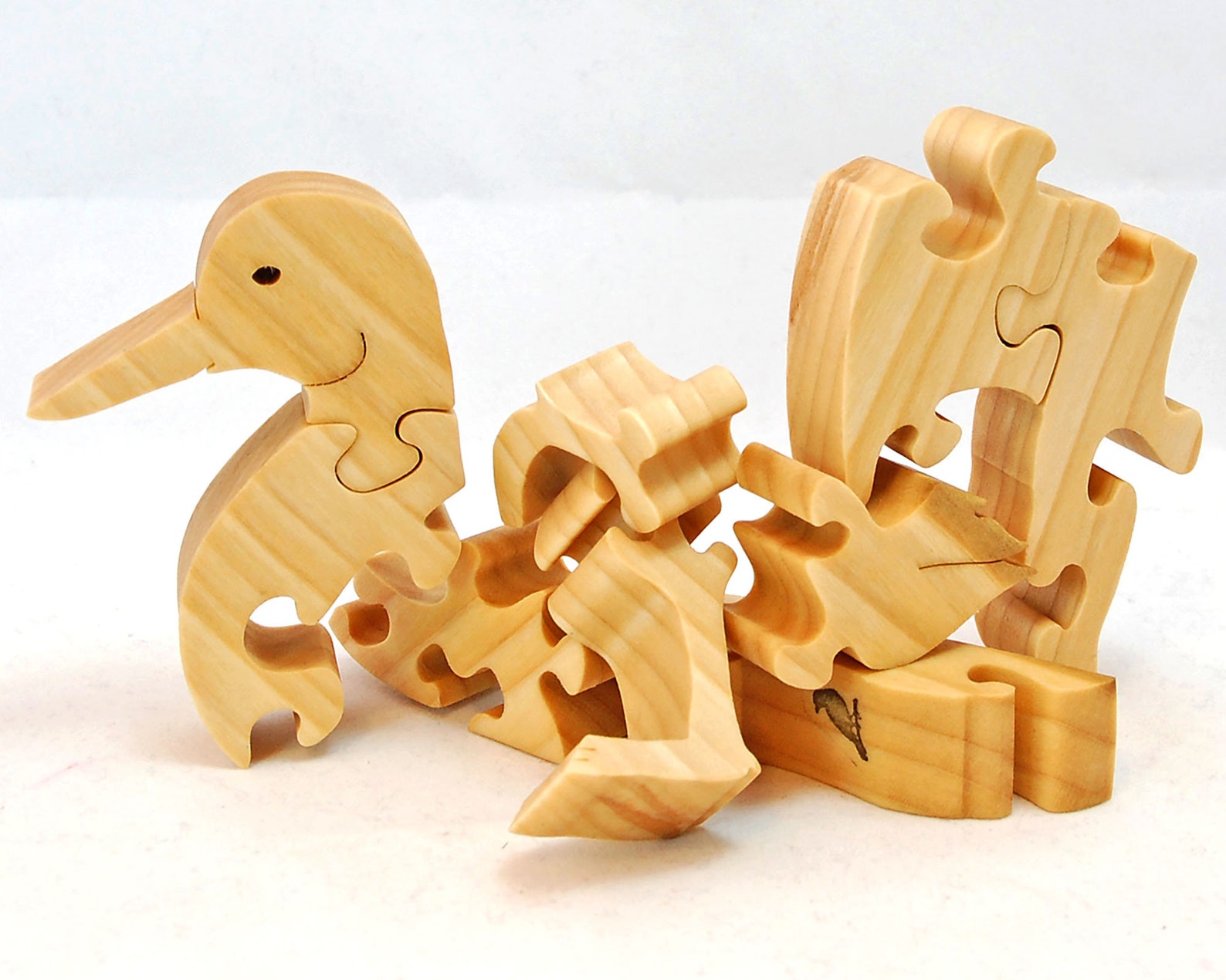 Wooden Duck Puzzle That Stands up Duck Art Shelf Sitter - Etsy