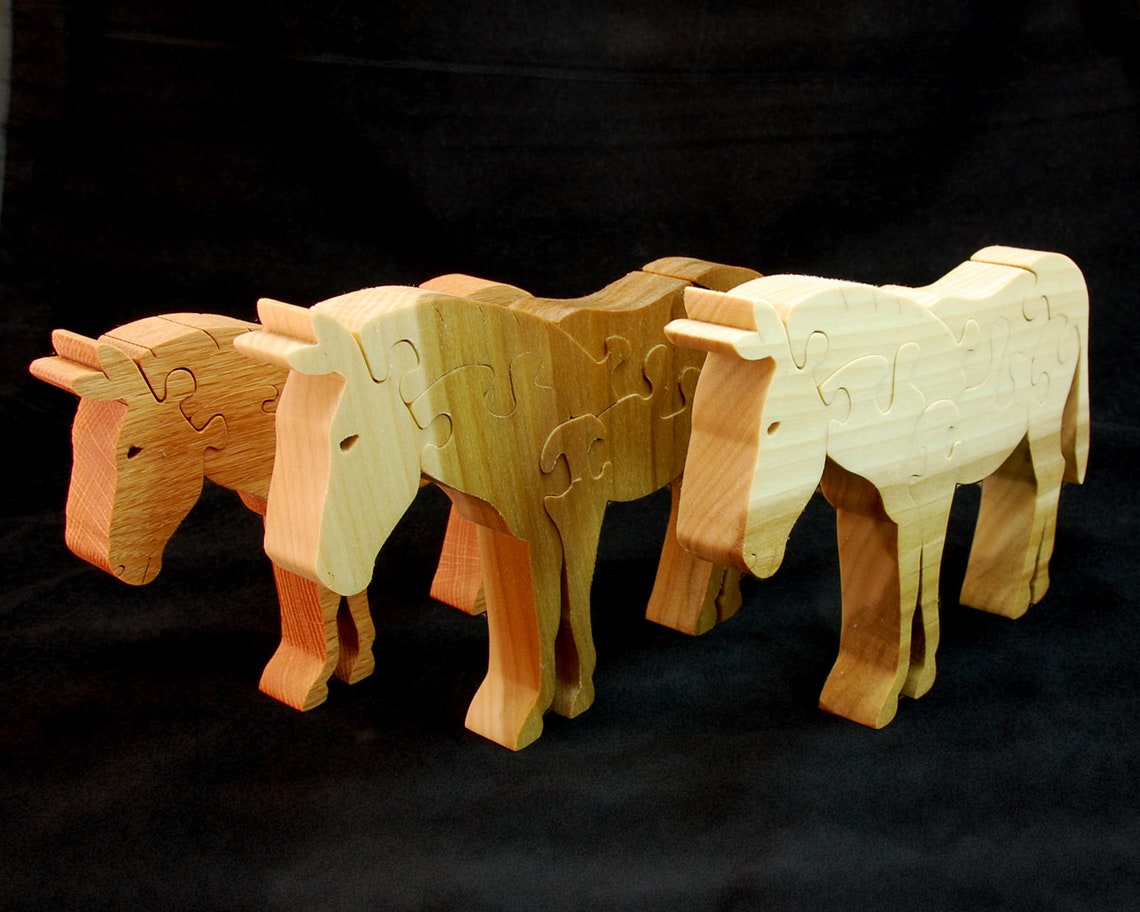 Wooden Donkey Puzzle That Stands up Burro Art Shelf Sitter | Etsy