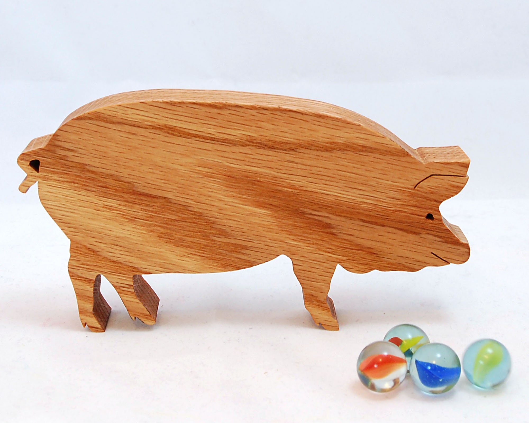 Wooden Pig Toy.Toy Wood HogHandmade Hand cut with | Etsy