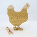 Wooden Hen Puzzle That Stands Up. Chicken Shelf Sitter Art • animal ...